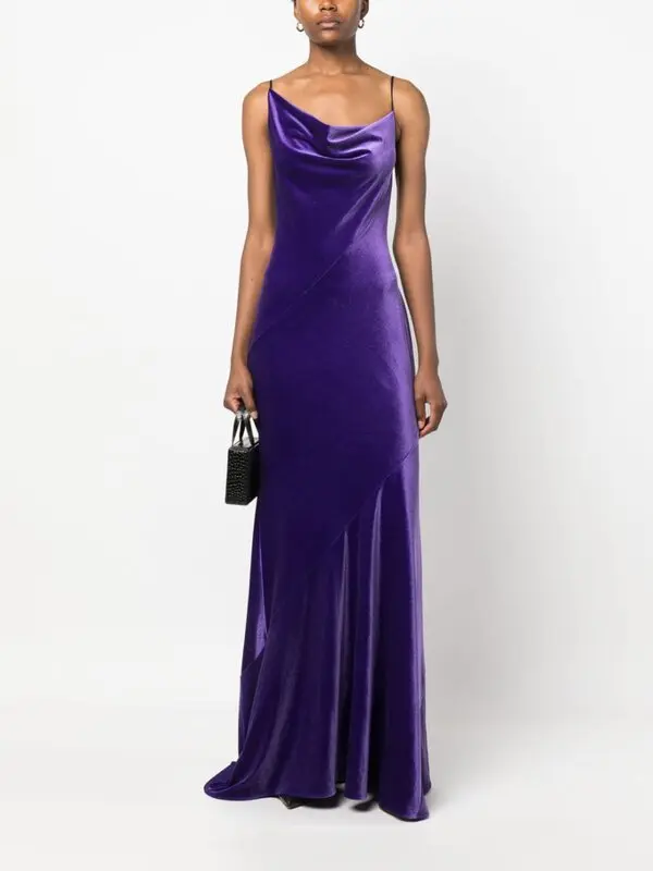 Philosophy Di Lorenzo Serafini Satin Maxi Dress - Purple