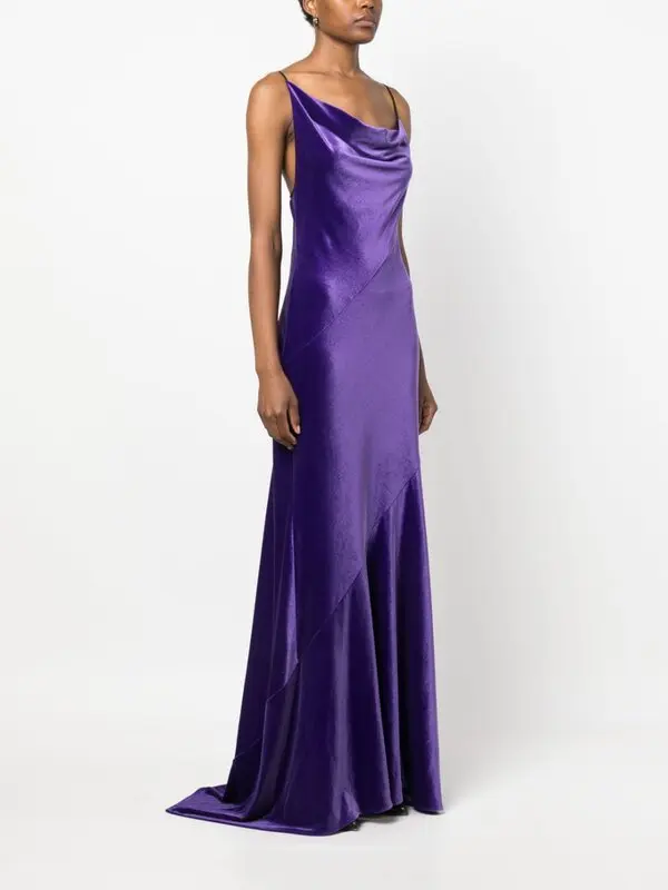 Philosophy Di Lorenzo Serafini Satin Maxi Dress - Purple