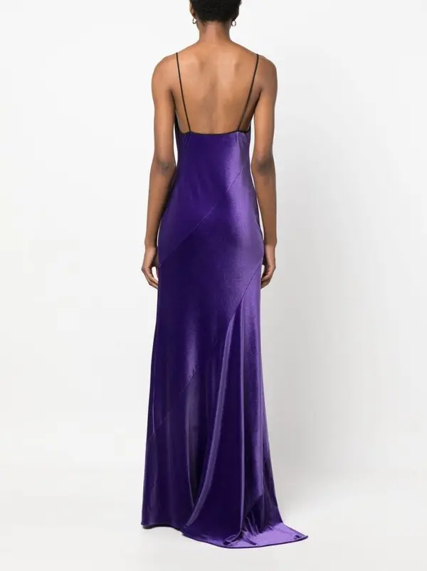 Philosophy Di Lorenzo Serafini Satin Maxi Dress - Purple
