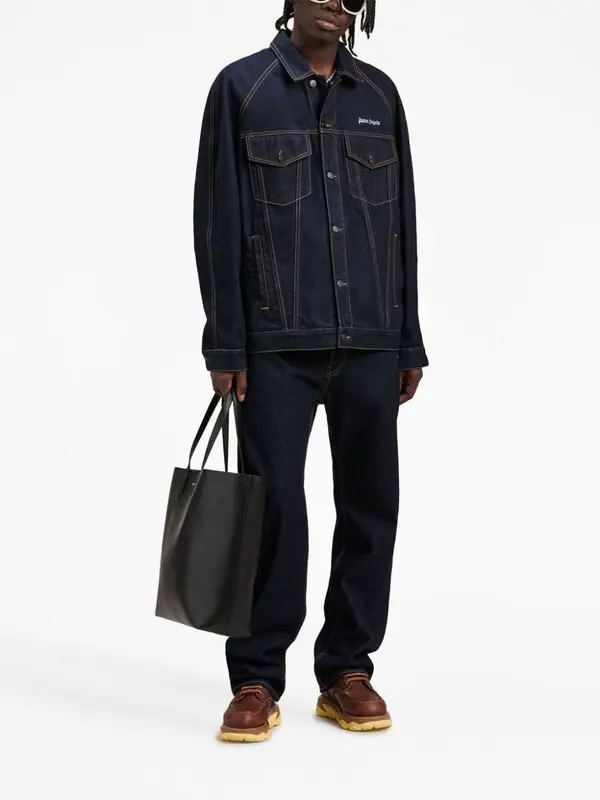 Palm Angels Logo-embroidered Denim Jeans