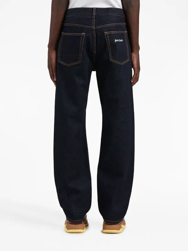 Palm Angels Logo-embroidered Denim Jeans