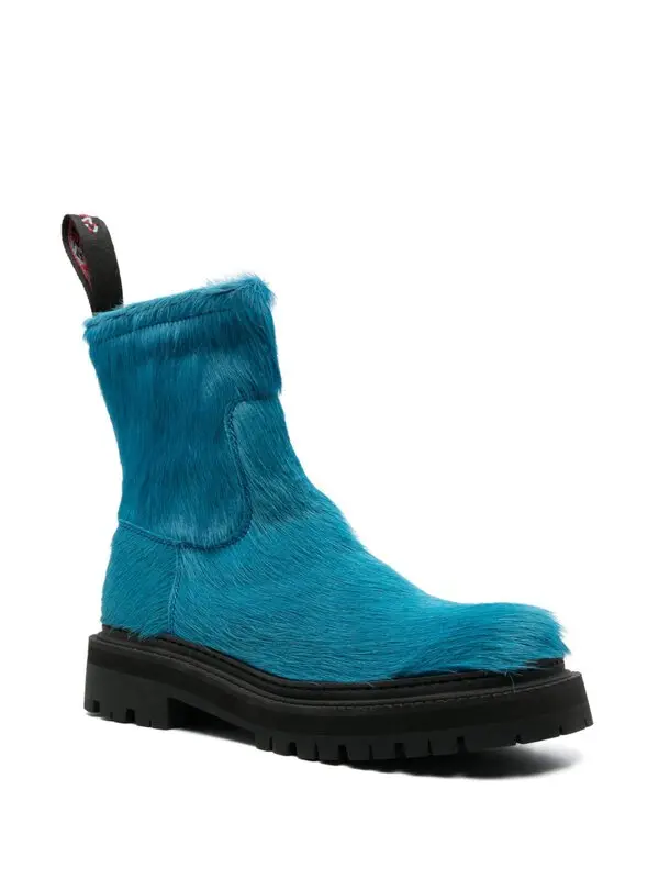 Camper Eki Calf-hair Ankle Boots - Blue