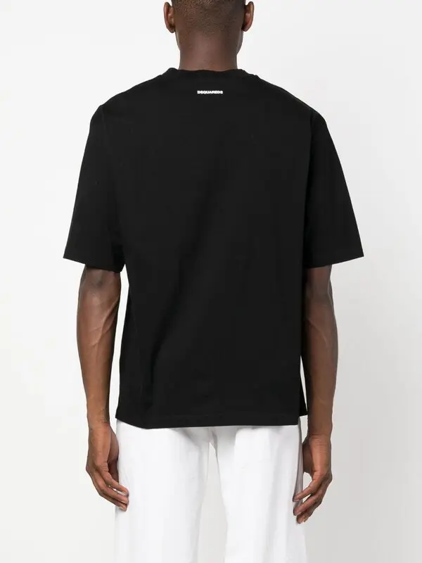 Dsquared2 Text-print Cotton T-shirt - Black