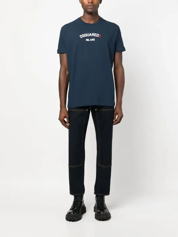 Dsquared2 Logo-print Cotton T-shirt - Blue