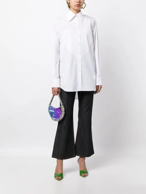 AREA Heart-bib Cotton Shirt