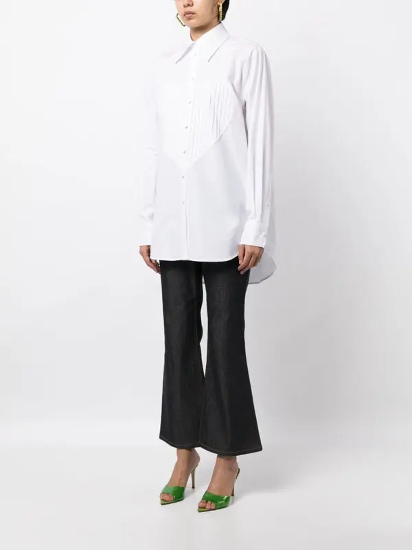 AREA Heart-bib Cotton Shirt