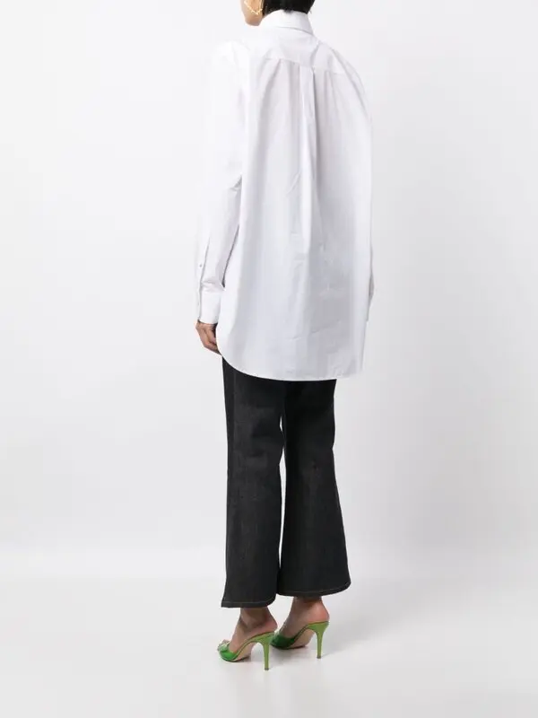 AREA Heart-bib Cotton Shirt