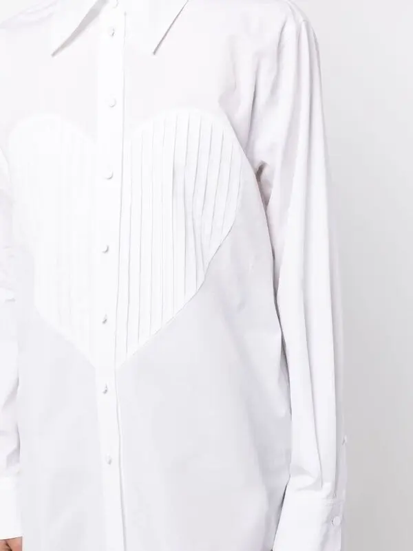 AREA Heart-bib Cotton Shirt