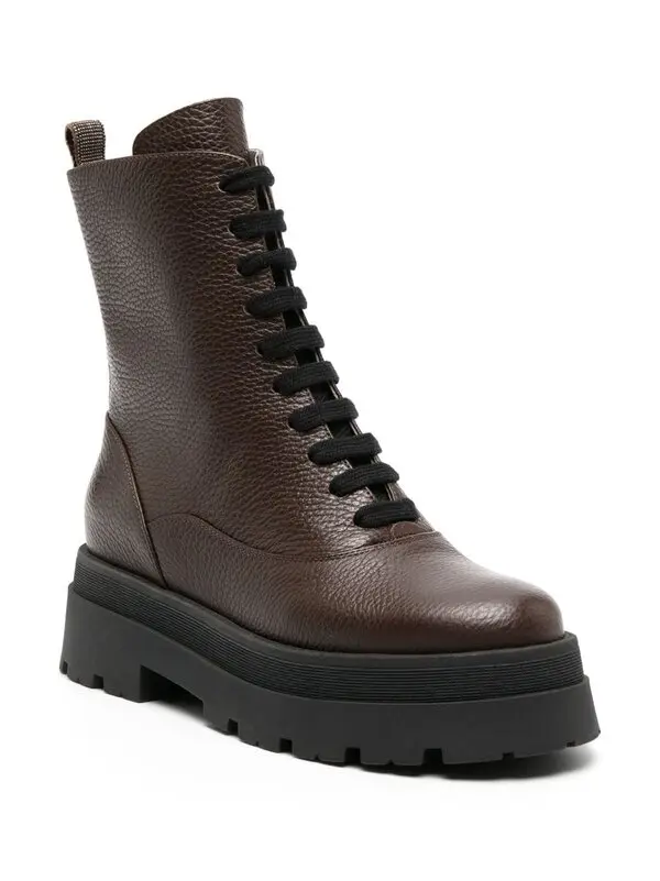 Fabiana Filippi Ankle-length Leather Boots - Brown