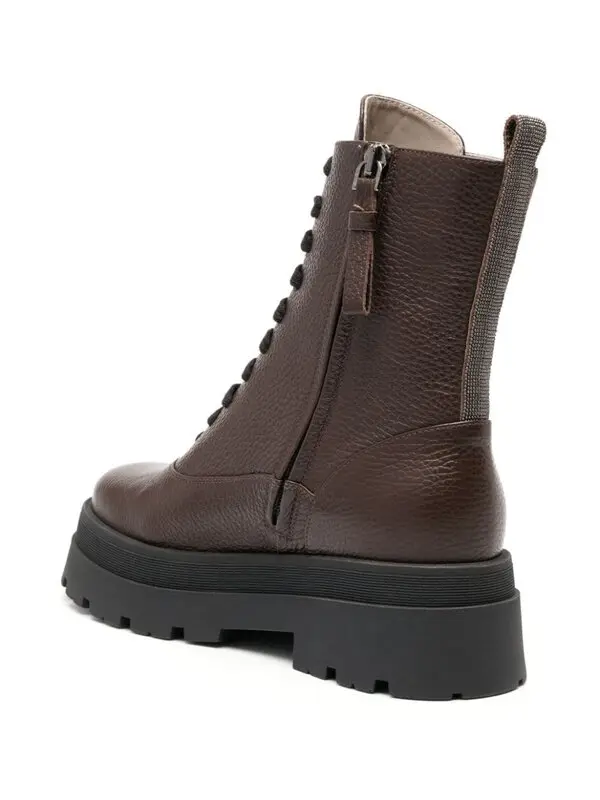 Fabiana Filippi Ankle-length Leather Boots - Brown