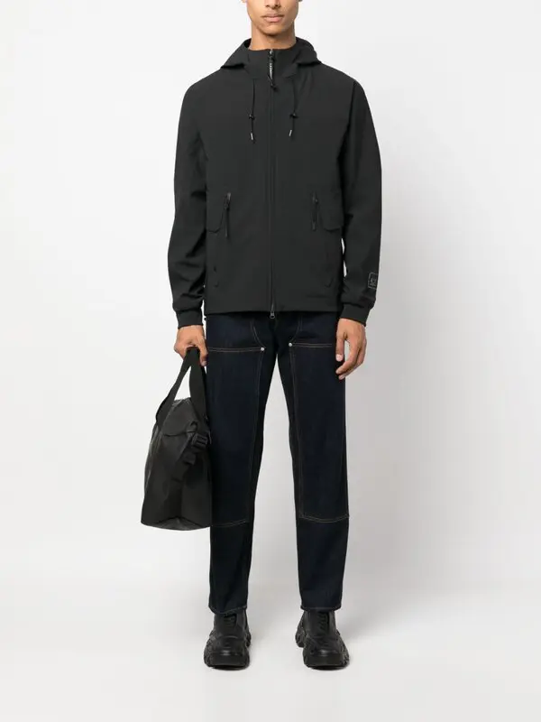 C.P. COMPANY Hooded Zip-up Jacket - Black
