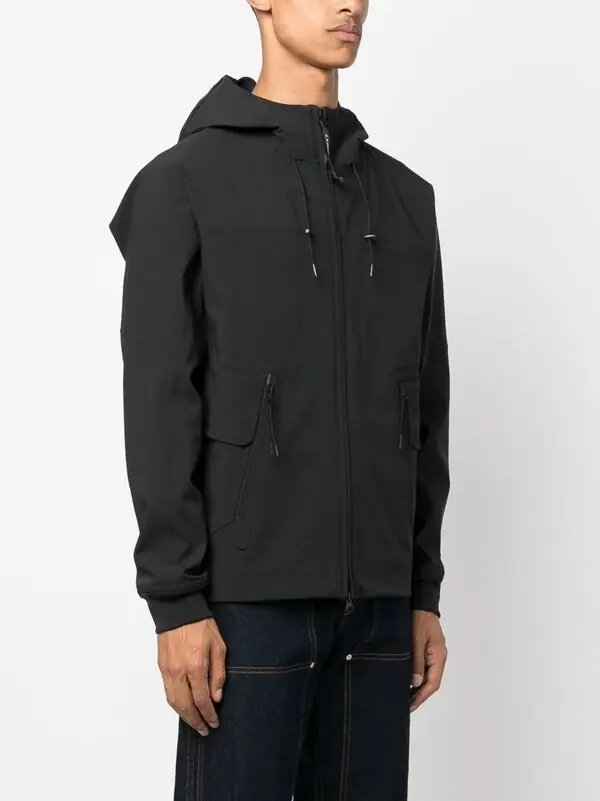 C.P. COMPANY Hooded Zip-up Jacket - Black