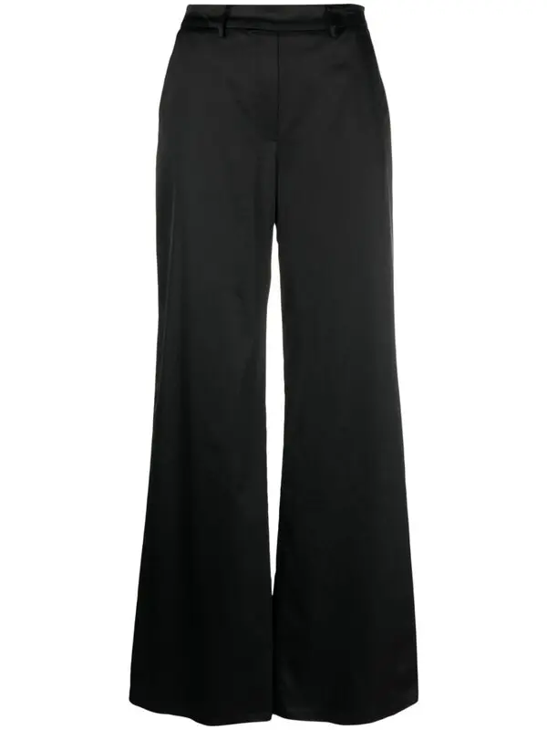 FORTE_FORTE Mid-rise Satin Flared Trousers