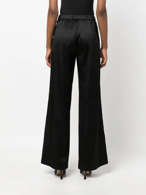 FORTE_FORTE Mid-rise Satin Flared Trousers