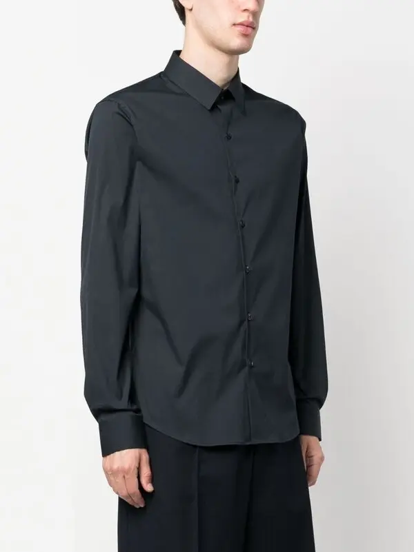 Sandro Fitted Stretch Cotton Shirt - Blue