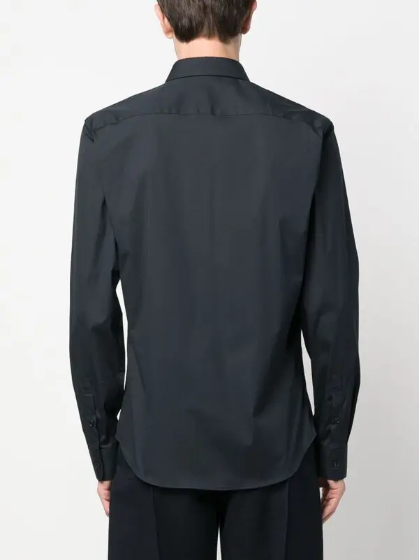 Sandro Fitted Stretch Cotton Shirt - Blue