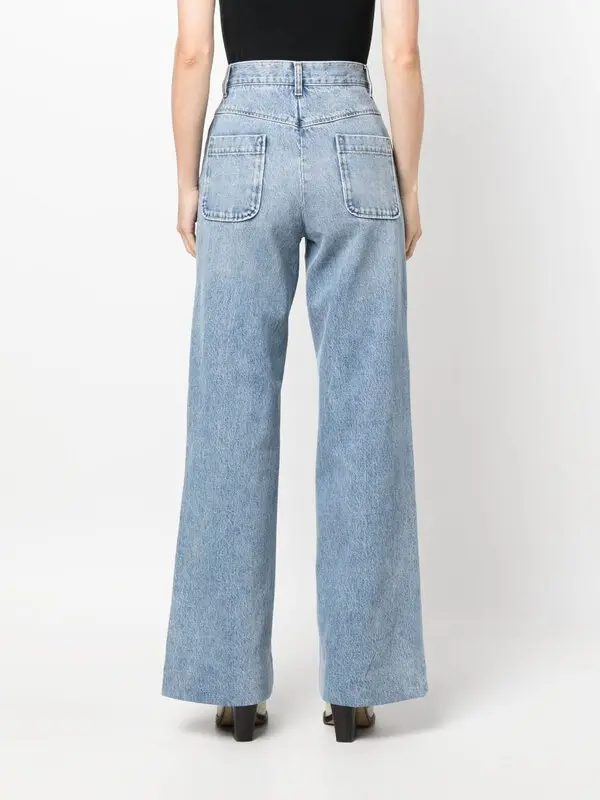 Sandro High-waisted Wide-leg Jeans - Blue