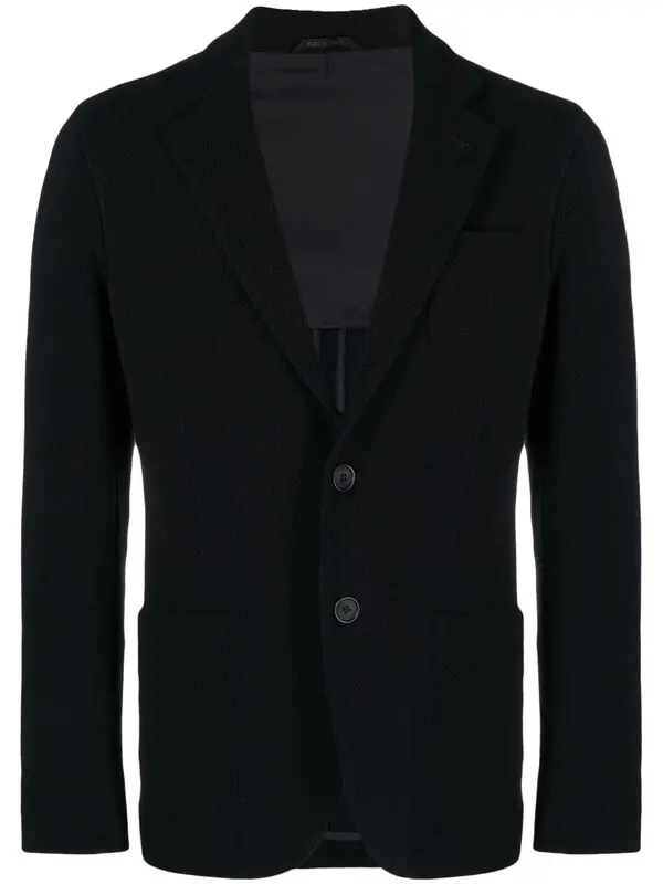 Giorgio Armani Single-breasted Herringbone Blazer