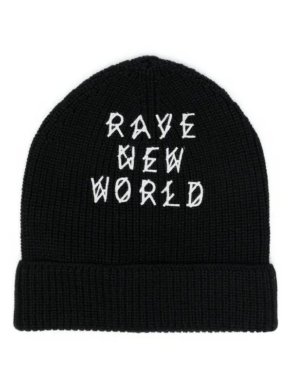 44 LABEL GROUP Logo-print Ribbed-knit Beanie