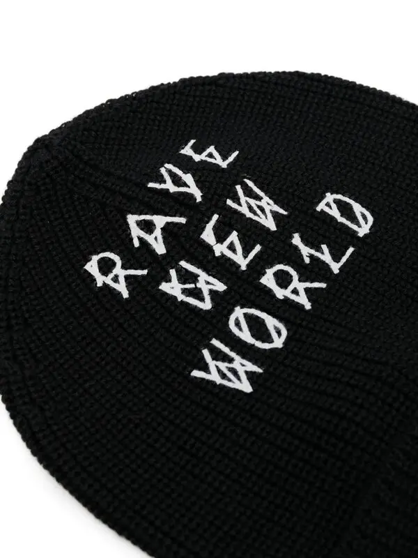 44 LABEL GROUP Logo-print Ribbed-knit Beanie