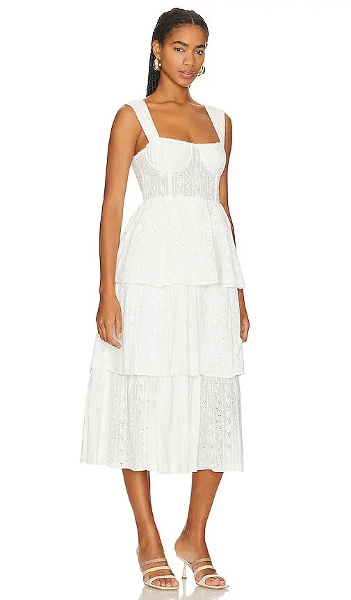 knee length dresses for ladies Corset Column Midi Dress – WeWoreWhat main image 0