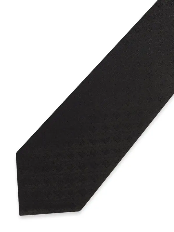 Dolce & Gabbana Logo-jacquard Silk Neck Tie - Black