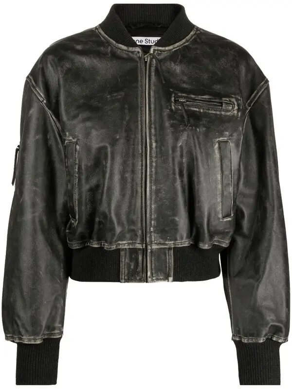 Acne Studios Distressed-effect Leather Jacket