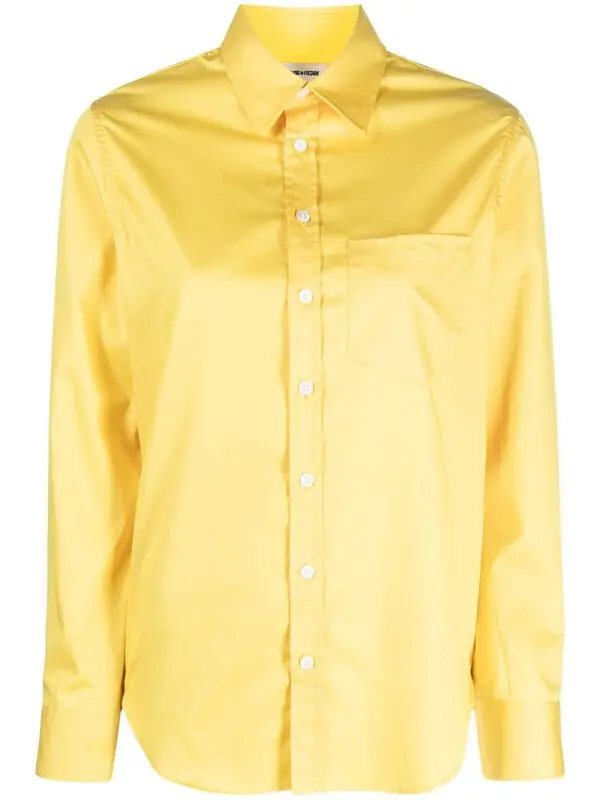 Zadig&Voltaire Taskiz Slogan-embroidered Cotton Shirt