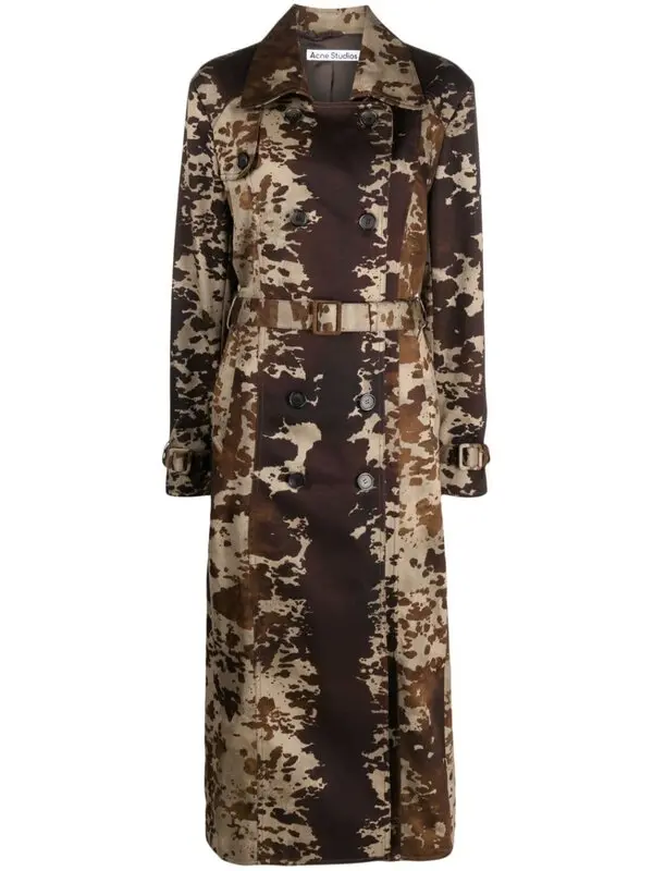 Acne Studios Cow-print Trench Coat