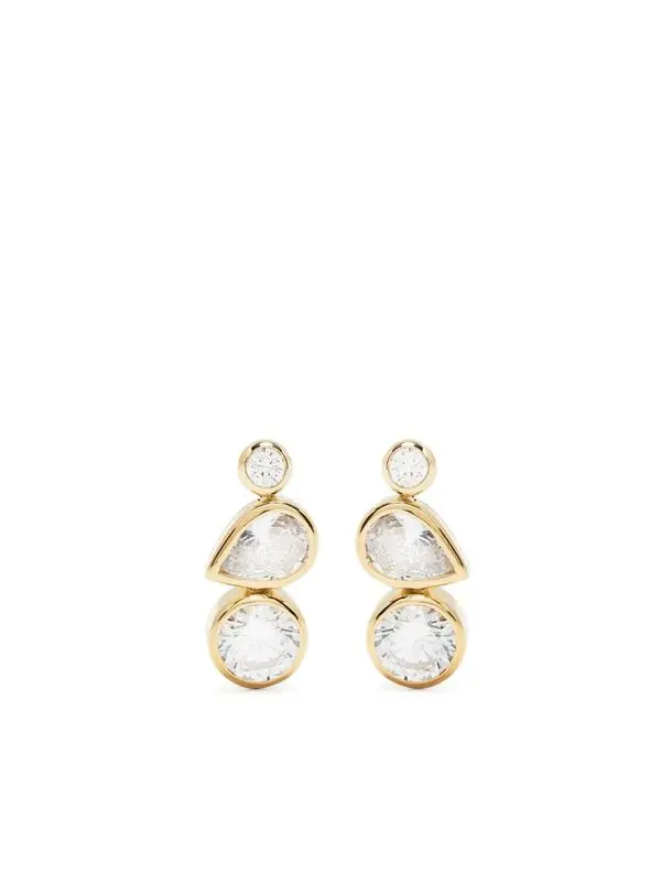 Completedworks Z08 Crystal Drop Earrings - Gold