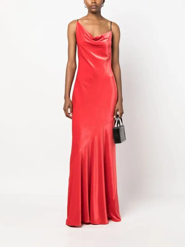 Philosophy Di Lorenzo Serafini Cowl-neck Maxi Dress - Red