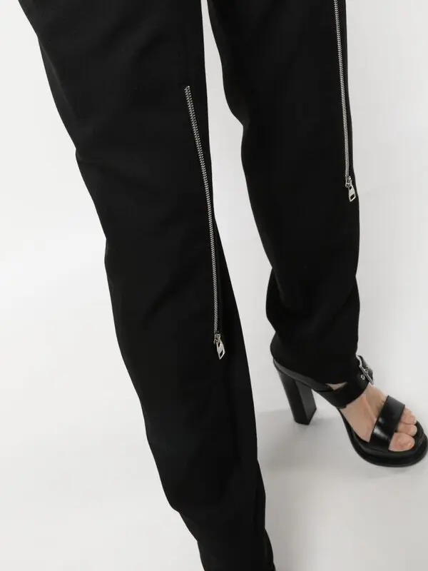 Alexander McQueen Zip-embellished Wool Trousers