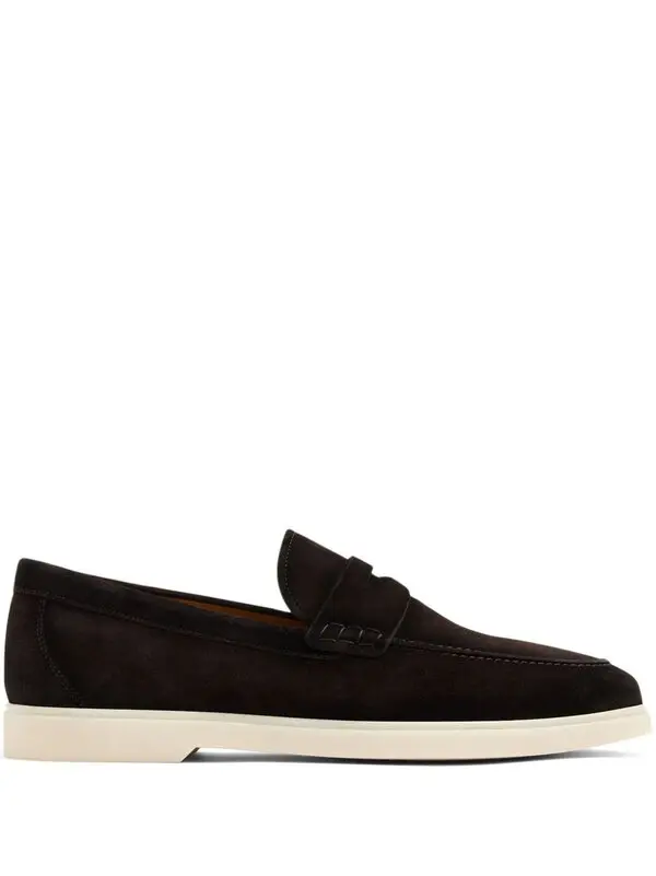 Magnanni Tonal Stitching Leather Loafers
