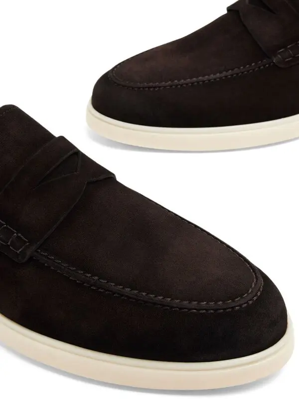 Magnanni Tonal Stitching Leather Loafers