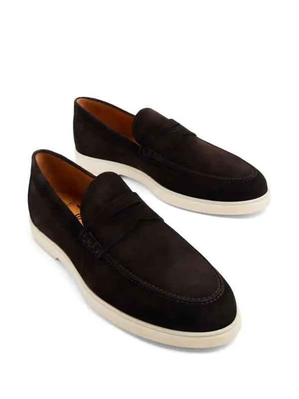 Magnanni Tonal Stitching Leather Loafers