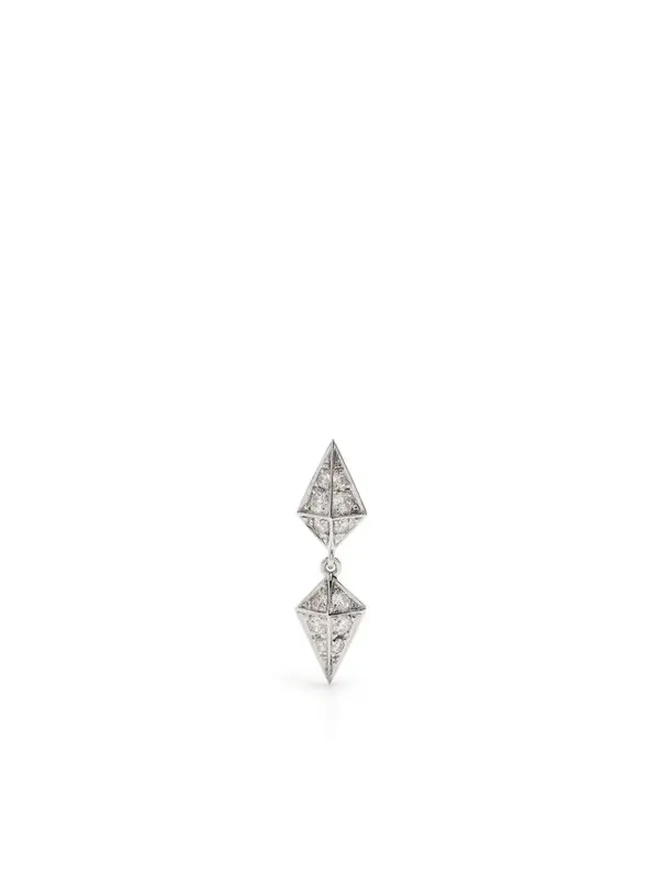 STATEMENT Rockaway Diamond Single Earring - Silver