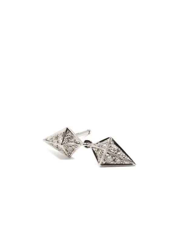 STATEMENT Rockaway Diamond Single Earring - Silver