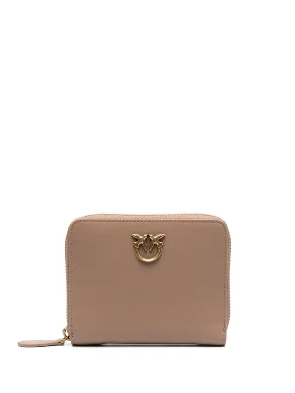 Pinko Taylor Leather Wallet - Neutrals