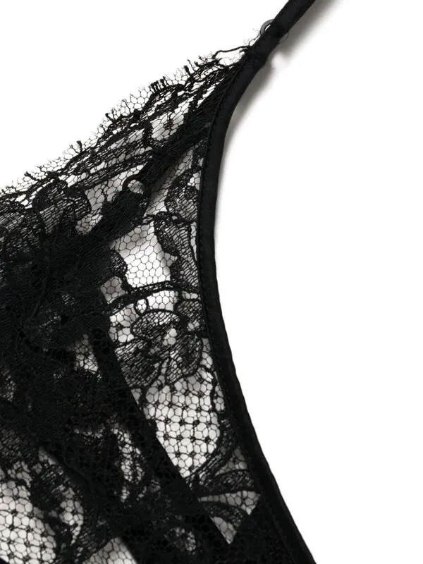 Kiki De Montparnasse Sheer Lace-detail Cotton Thong