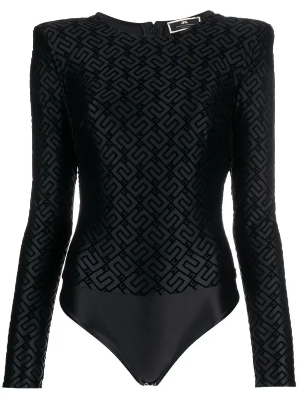 Elisabetta Franchi Logo-jacquard Long-sleeve Bodysuit