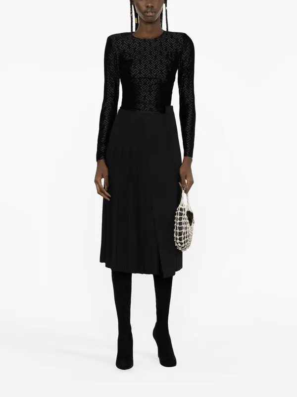 Elisabetta Franchi Logo-jacquard Long-sleeve Bodysuit