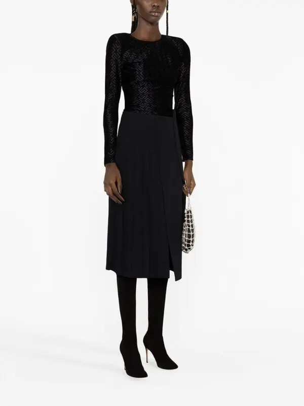 Elisabetta Franchi Logo-jacquard Long-sleeve Bodysuit