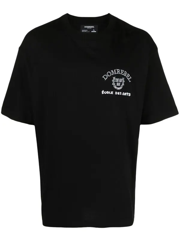 DOMREBEL Graphic-print Cotton T-shirt - Black