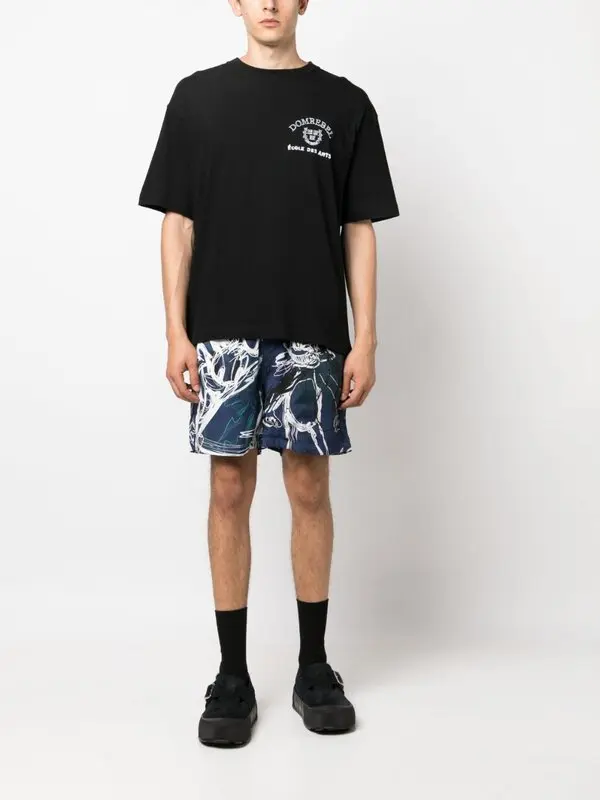 DOMREBEL Graphic-print Cotton T-shirt - Black