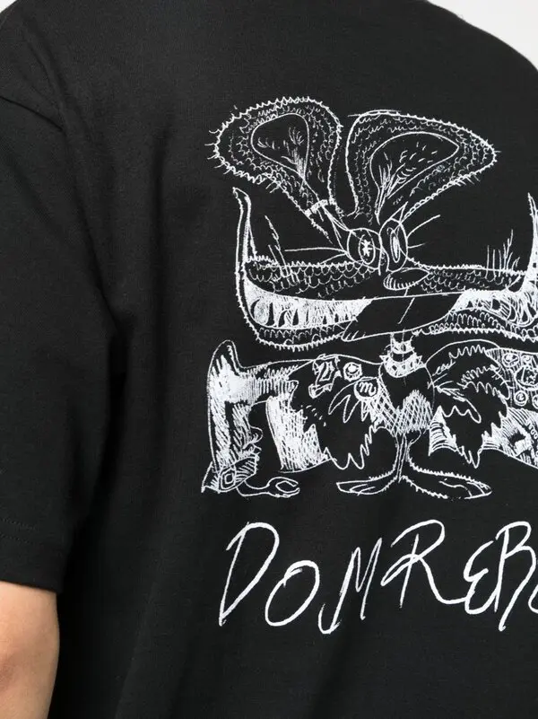 DOMREBEL Graphic-print Cotton T-shirt - Black
