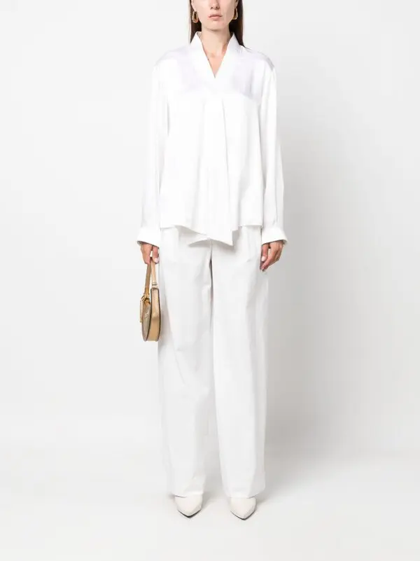 Giorgio Armani V-neck Silk Shirt