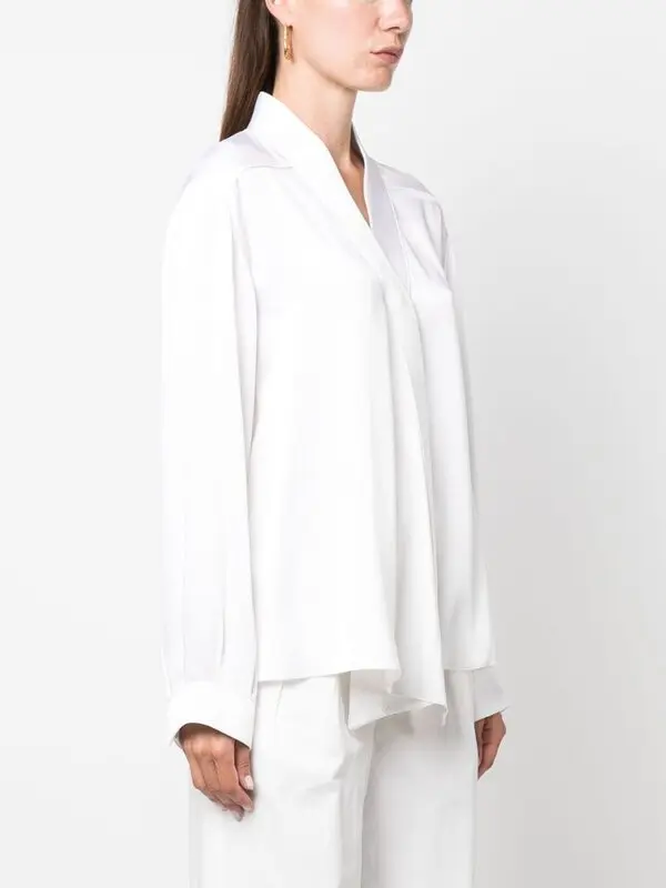 Giorgio Armani V-neck Silk Shirt