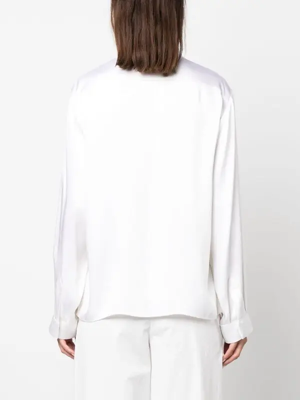 Giorgio Armani V-neck Silk Shirt