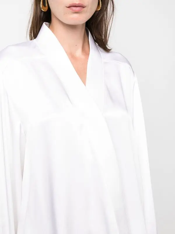 Giorgio Armani V-neck Silk Shirt