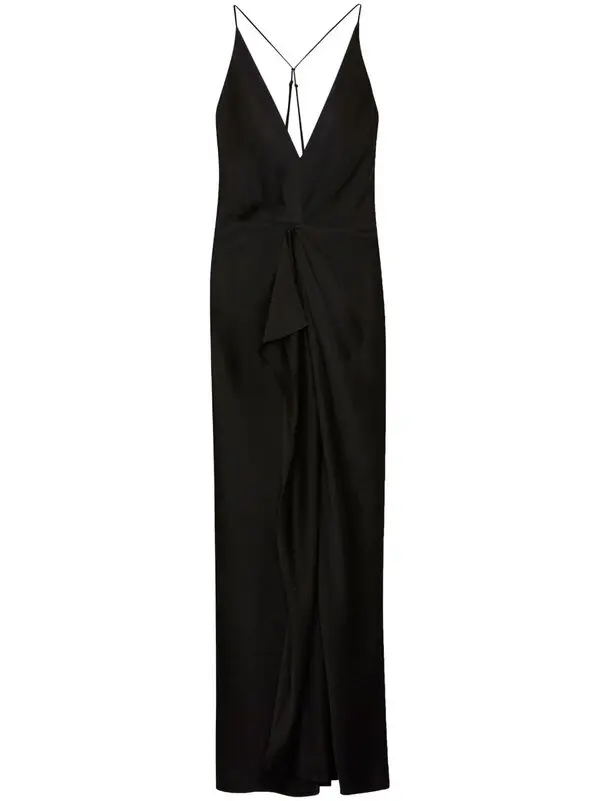 Simkhai Giana Draped Detail Maxi Dress - Black